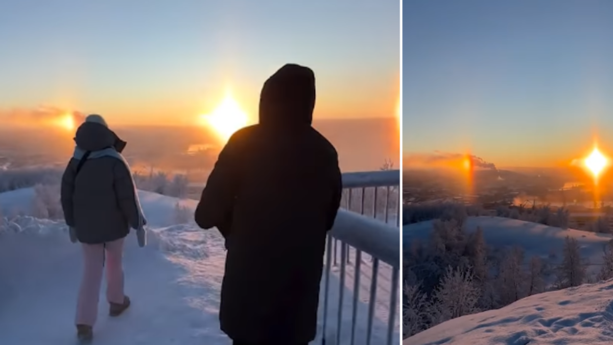 Imágenes muestran un fenómeno óptico en Rusia que genera la ilusión de ...