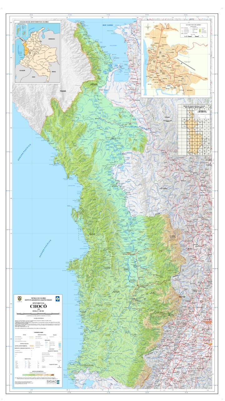 Nuevo mapa de Chocó con Belén de Bajirá publicado por el IGAC