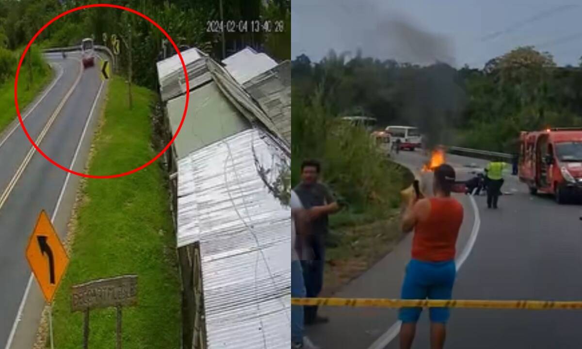 Video del accidente en que murió pareja de motociclistas de Roldanillo ...
