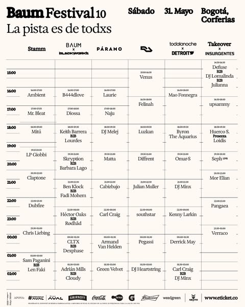 Baum Festival celebra su décima edición en Bogotá: este es el cartel de ...