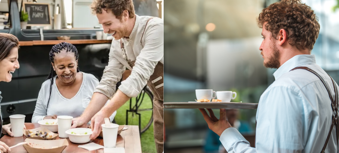 Qué significa ayudar al mesero a ordenar y recoger los platos en el ...