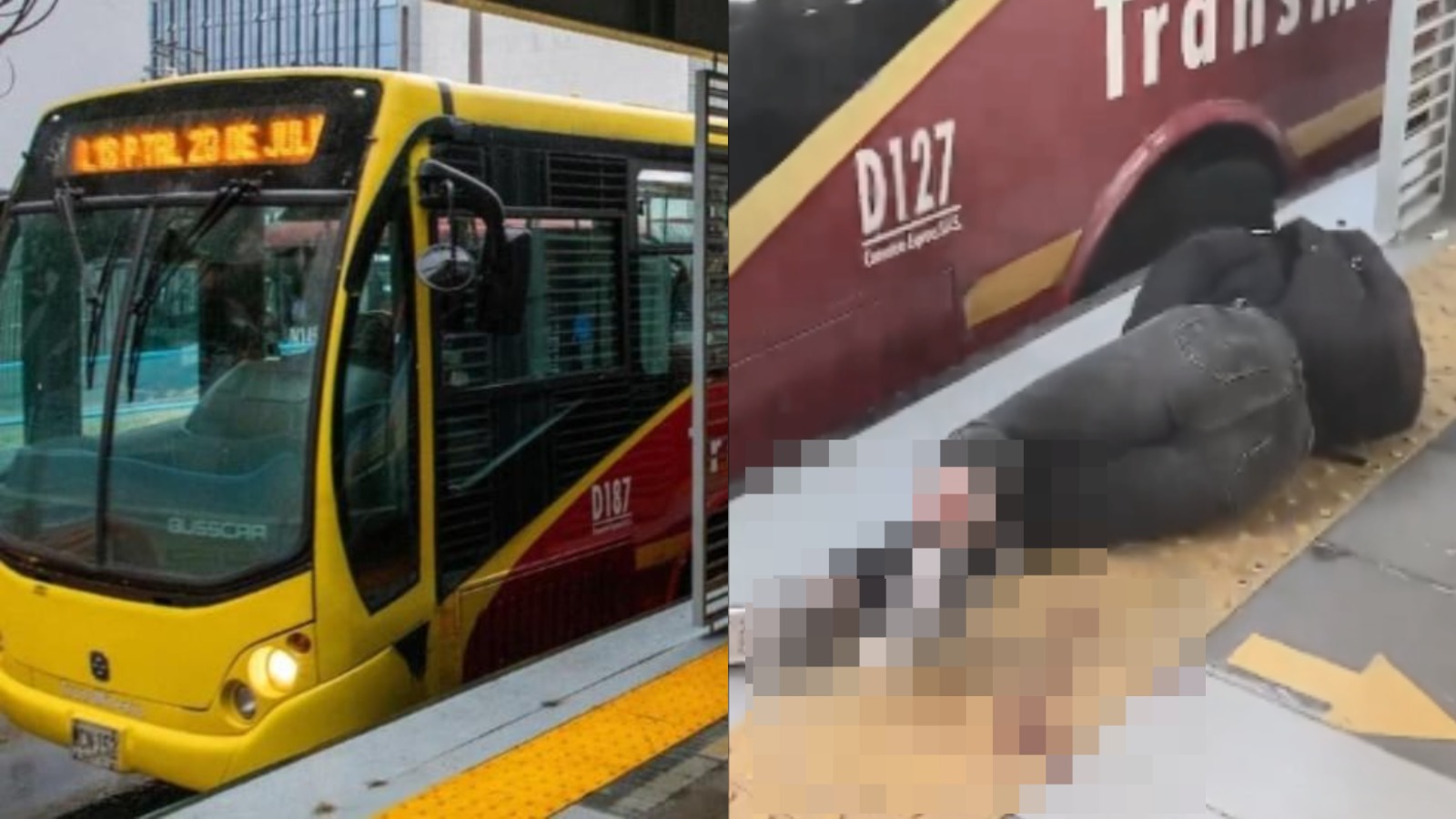 Impactante imagen de mujer herida al colarse en TransMilenio: la ...