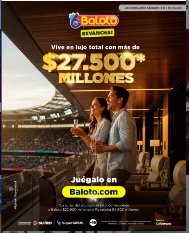 Baloto y Baloto Revancha, conozca aquí los resultados del último sorteo del sábado 4 de octubre ...